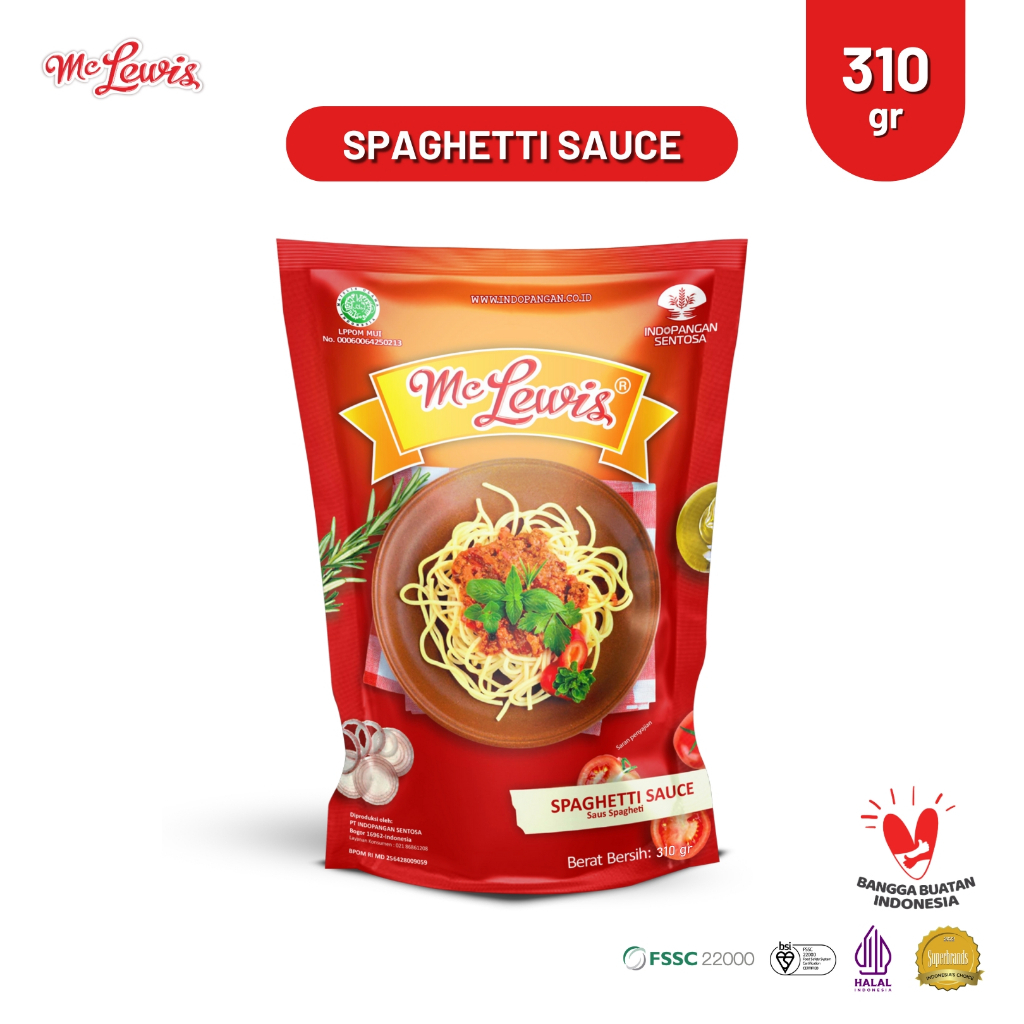 Jual MC LEWIS Spaghetti Sauce 310gr / Saus Spagheti 310gr | Shopee ...