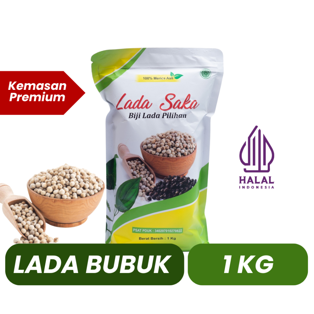 Jual Lada Hitam Bubuk 1Kg / Blackpepper Powder /Black pepper/ Merica ...