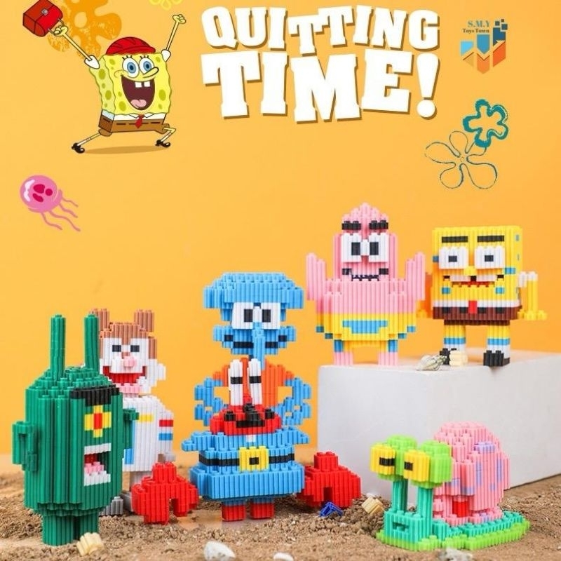 Jual TSC Nano Blocks SPONGEBOB and Friends 3D Model, Mainan Blok Susun ...