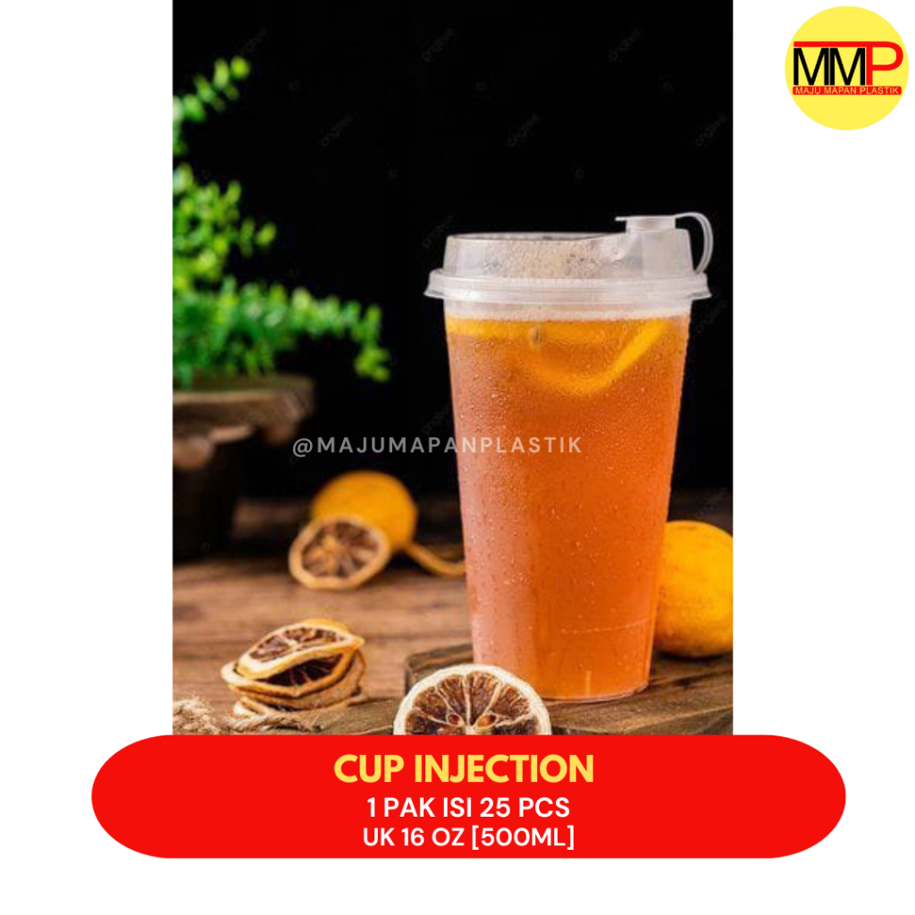 Jual [25 Pcs] Cup Injection Gelas Thinwall Tebal 14 oz 400 ml / 16 oz ...