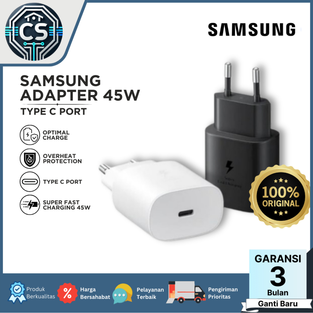 Jual Adapter Samsung 45W Original USB-C Power Delivery Support Super ...