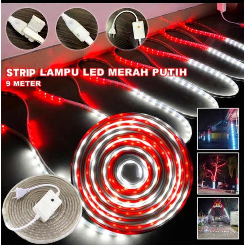 Jual lampu agustusan strip merah putih / lampu LED warna warni | Shopee ...