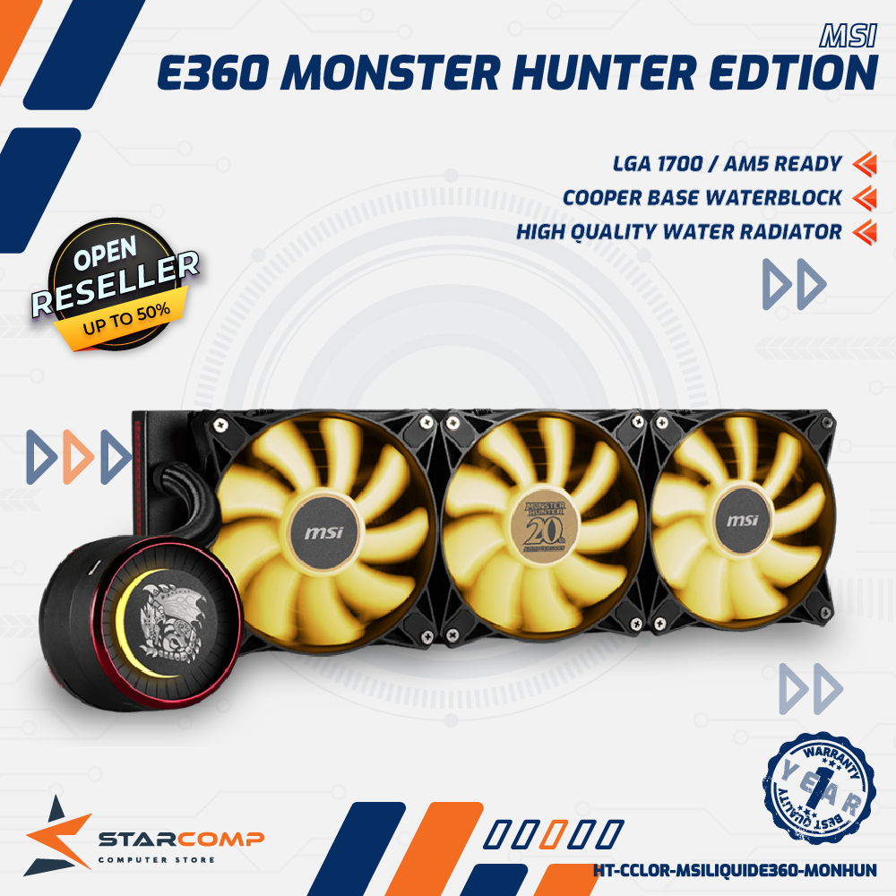 Jual MSI MAG CORELIQUID E360 Monster Hunter ARGB AIO Liquid CPU Cooler | Shopee Indonesia