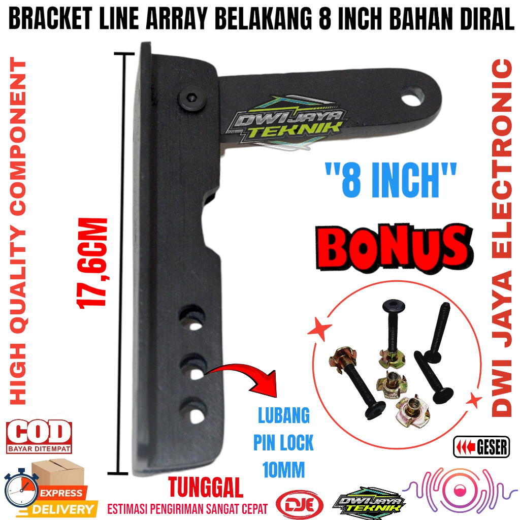 Jual Bracket BOX LINE ARRAY 8 inch (BELAKANG) / Breket 8" Gantung Bahan Diral | Shopee Indonesia