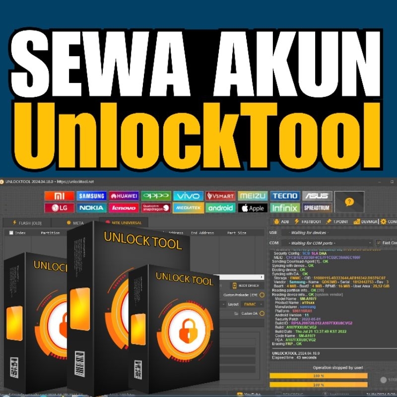 Jual SEWA UNLOCKTOOL LANGSUNG AKTIF | RENTAL UT | Shopee Indonesia