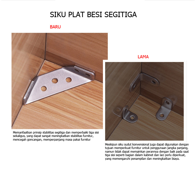 Jual Siku Plat Besi Motif Segitiga Ambalan Besi Siku Penyangga Kayu ...