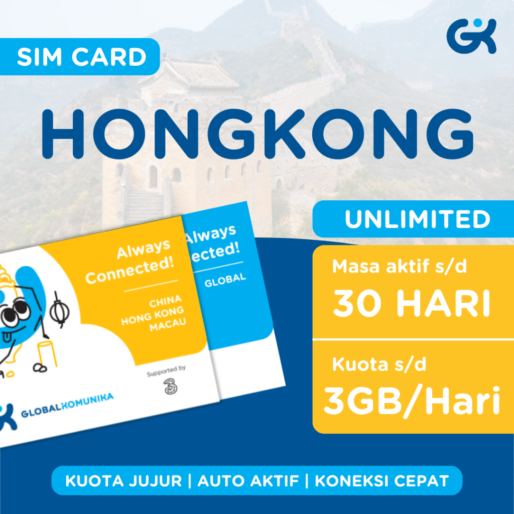 Jual Sim Card Hong Kong Unlimited | Travel Sim Hong Kong Global ...