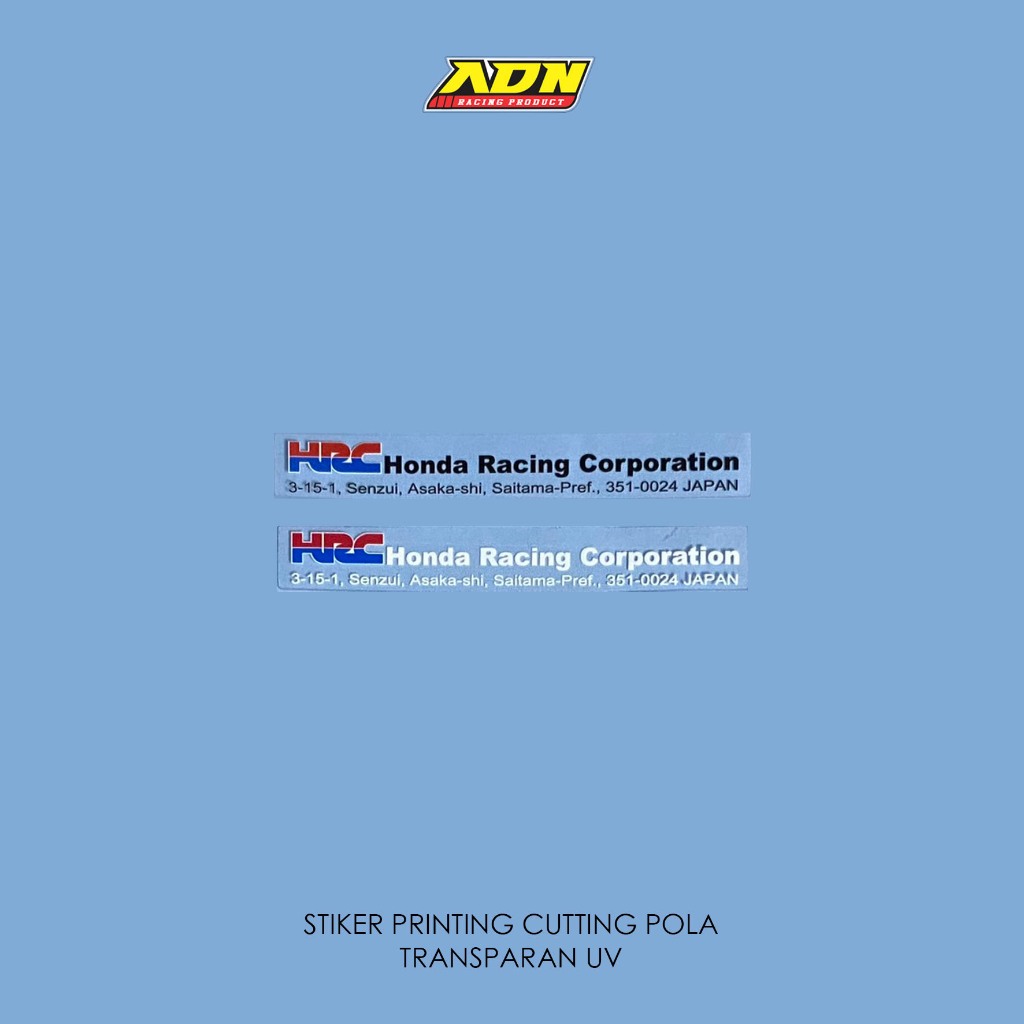 Jual Stiker Frame HRC HONDA RACING CORPORATION JAPAN Transparan Bening ...