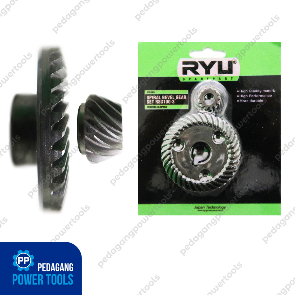 Jual RYU Spiral Bevel Gear Set RSG 100-3 Mesin Gerinda 4" Gigi Nanas ...
