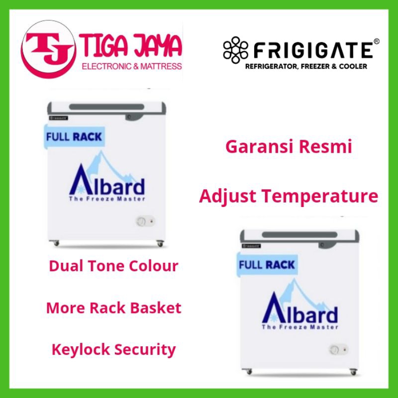 Jual FRIGIGATE F100 ALBARD CHEST FREEZER BOX LEMARI PEMBEKU 100 LITER 2 ...
