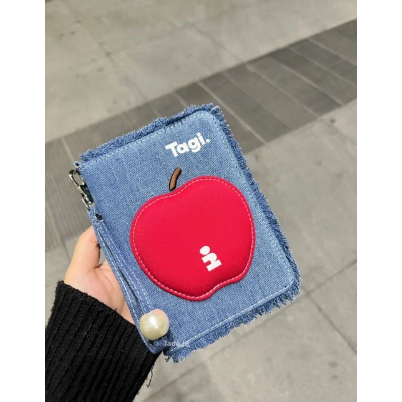 Jual TAGI. Passport case in denim blue passport cover passport holder ...