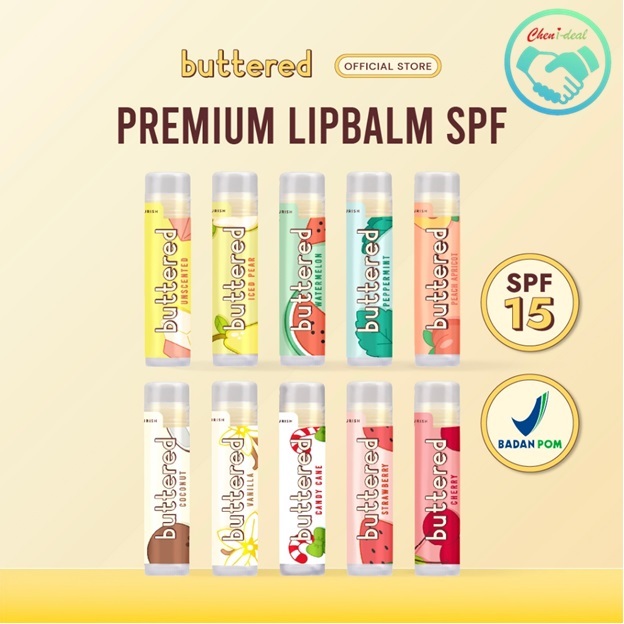 Jual Buttered Premium Lip Balm SPF 15 | Shopee Indonesia