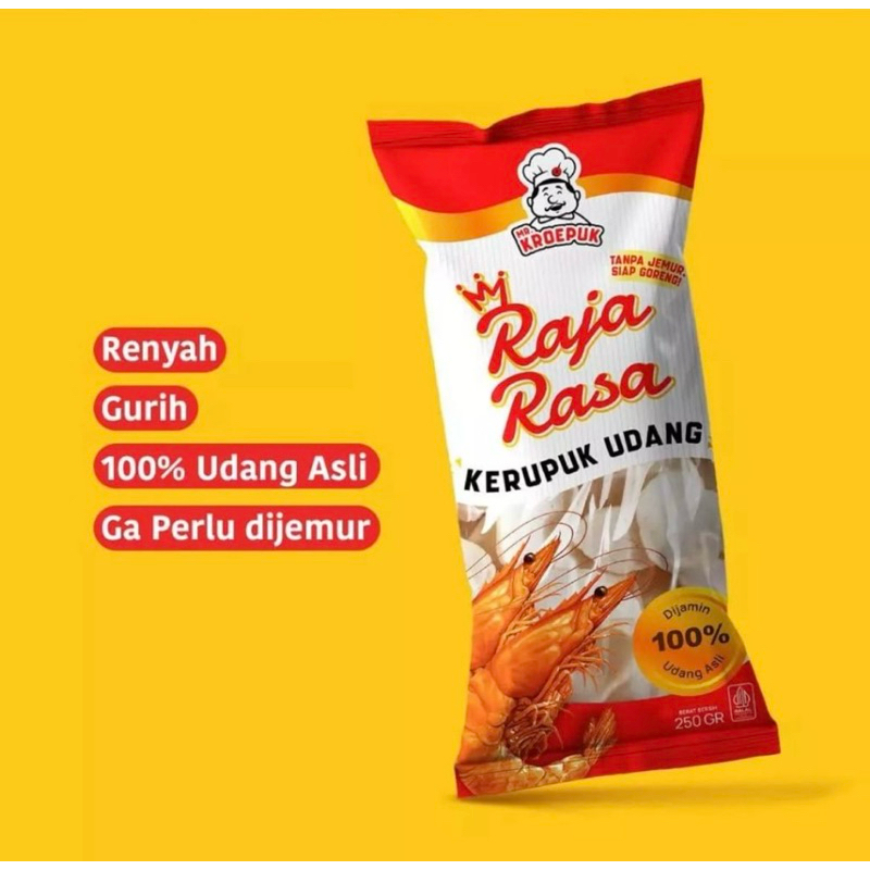 Jual [READY] Kerupuk udang Raja Rasa Asli udang - 250 gr | Shopee Indonesia