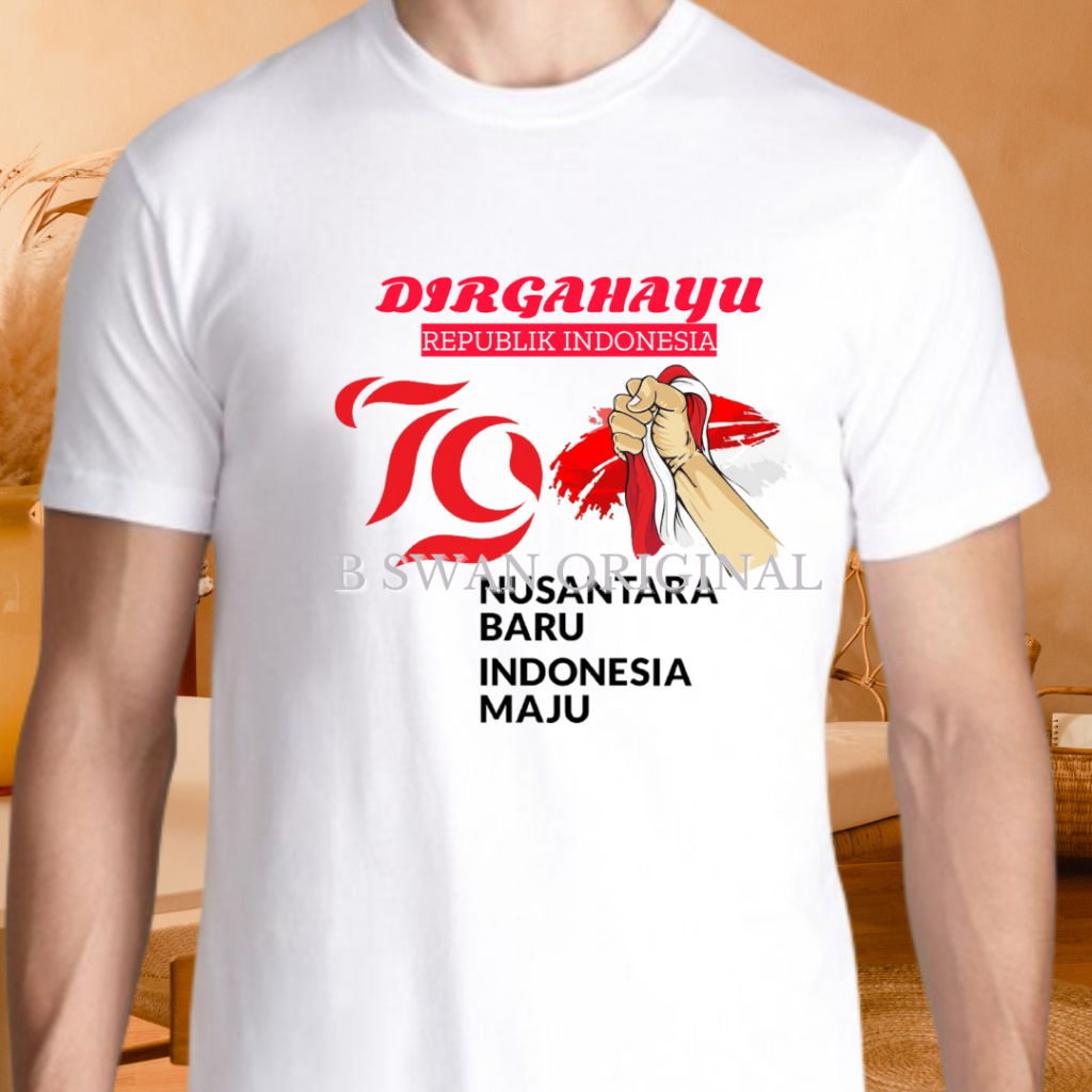 Jual Baju Kaos Outfit Pria Wanita Dewasa HUT RI Ke 79 Dirgahayu Kemerdekaan Republik Indonesia ...