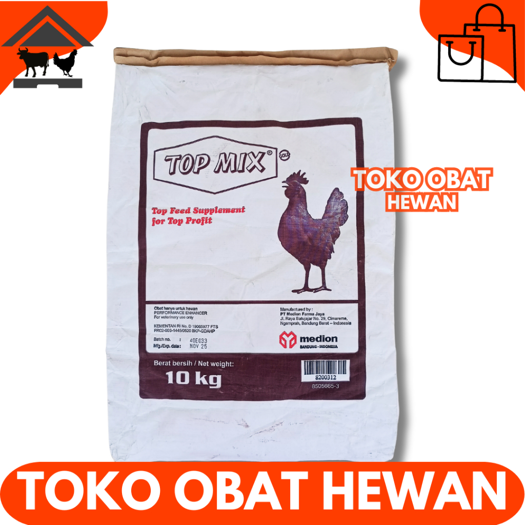 Jual TOPMIX TOP MIX 10 KG (1 SAK) MEDION - Suplemen Penggemuk Ayam ...
