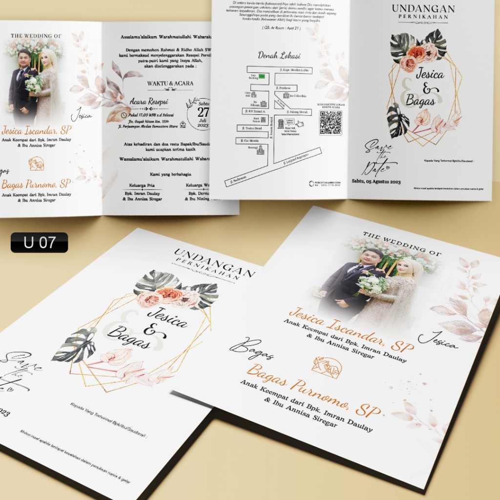 Jual undangan pernikahan aesthetic, surat undangan pernikahan premium ...