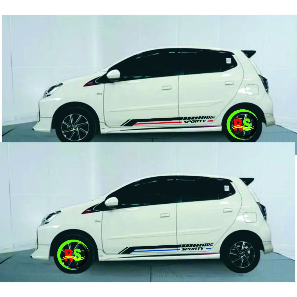 Jual Stiker Cutting Mobil Agya Ayla Putih Hitam Lis Variasi Brio Jazz ...