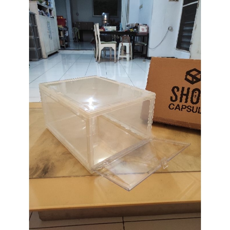 Jual Sneakers Box Kotak Sepatu Acrylic Front Drop Door Transparant ...