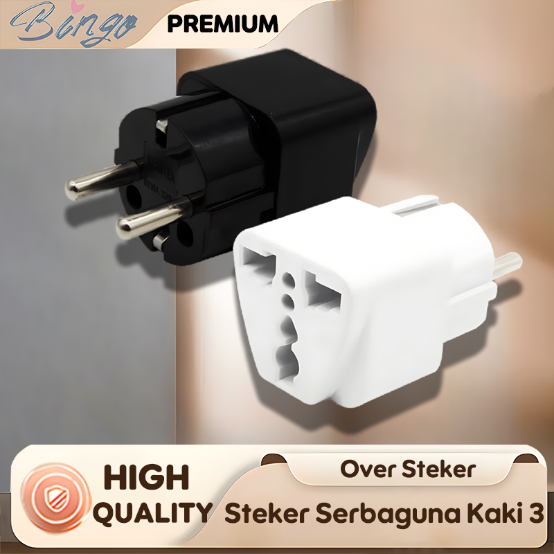 Jual Adapter Converter/ Steker Power Plug Universal / Steker Serbaguna Kaki 3/Colokan Kaki 3 ...