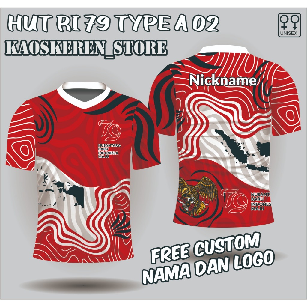 Jual jersey hut kemerdekan ri ke 79 kaos 17an kemerdekaan indonesia ke ...