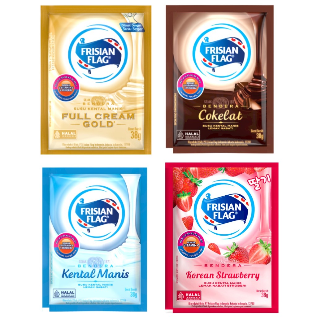 Jual FRISIAN FLAG SACHET ALL VARIAN COKELAT KOREAN STRAWBRRY GOLD 1 ...