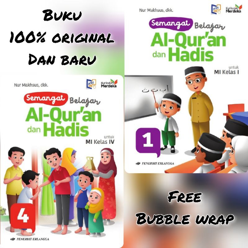 Jual SEMANGAT BELAJAR AL-QUR'AN DAN HADIS MI KELAS 1 DAN 4 KURIKULUM MERDEKA ERLANGGA | Shopee ...