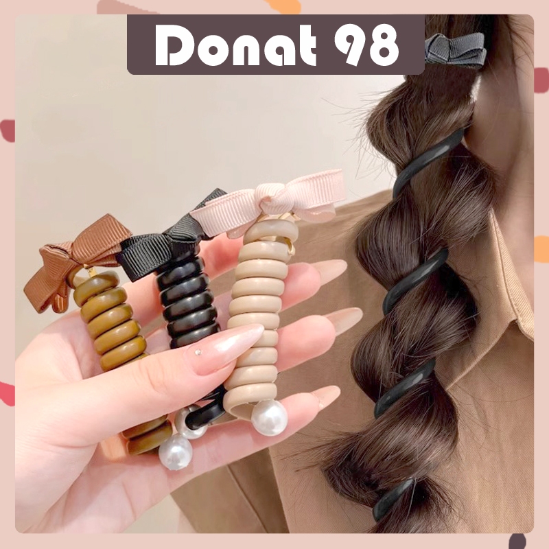 Jual Donat - Ikat Rambut Karet Model Kabel Kunciran Rambut Spiral Aksen ...