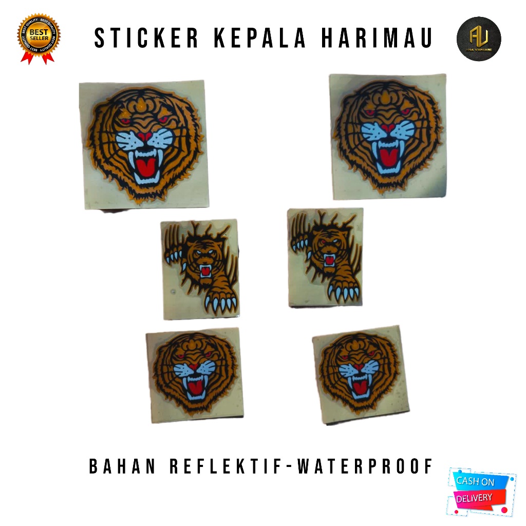 Jual STICKER KEPALA HARIAMAU BAHAN REFLECTIVE STIKER KEPALA MACAN ...
