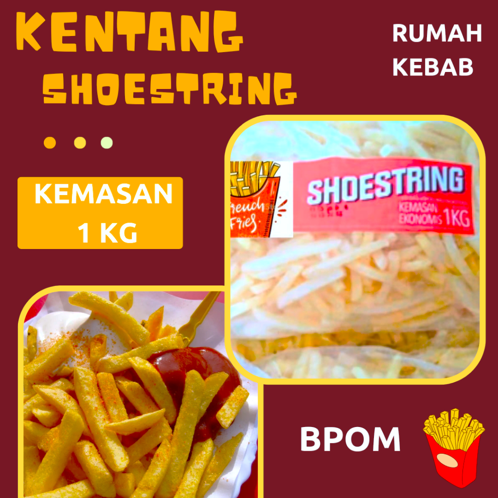 Jual Kentang Goreng Barts shoestring 1kg/KK French Fries Beku 1kg Best ...