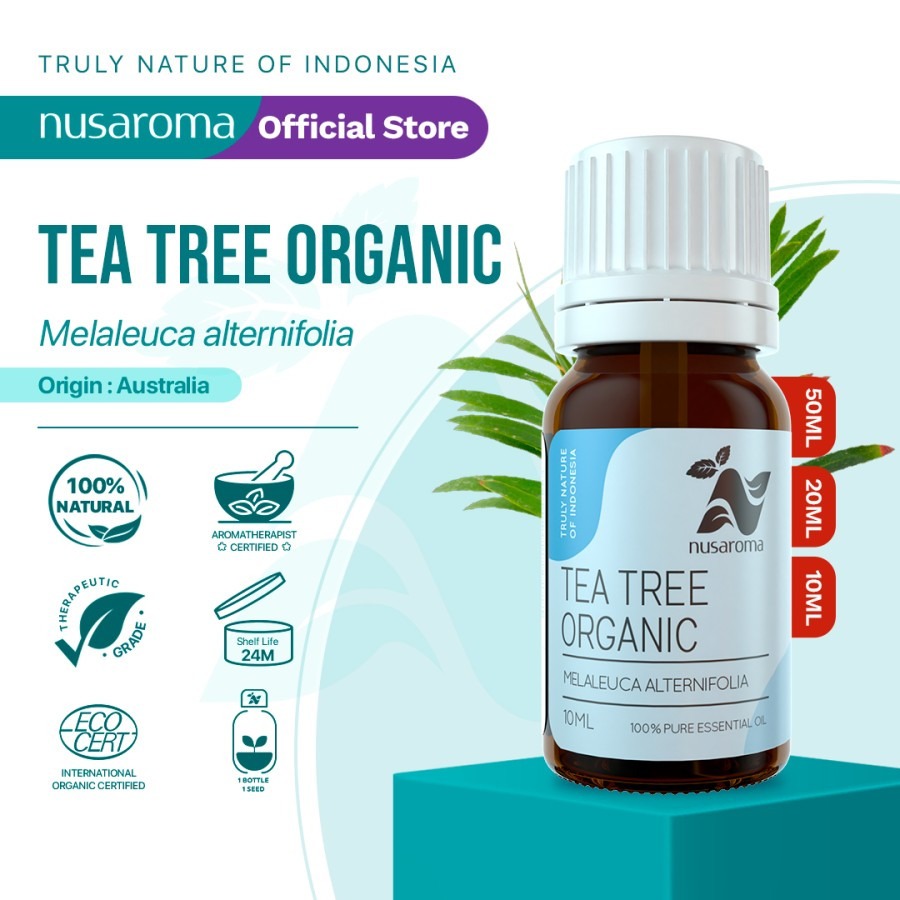 Jual Tea Tree Essential Oil ( Organic ) 10 ML | (100 % Pure & Natural ) | Shopee Indonesia