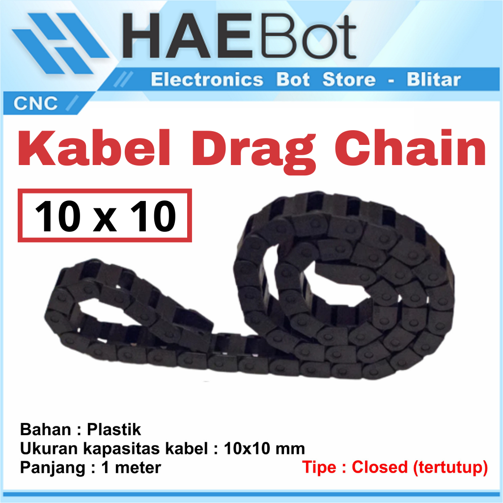 Jual [HAEBOT] Kabel Cable Drag Chain Wire Carrier Plastic 10x10 mm ...