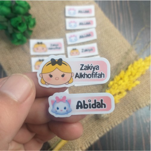 Jual Stiker Nama Sticker Nama Sticker Label Nama Custom Karakter Anti ...