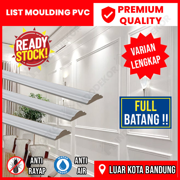 Jual List Wall Moulding PVC - List Dinding / Lis Profil Dinding Full ...