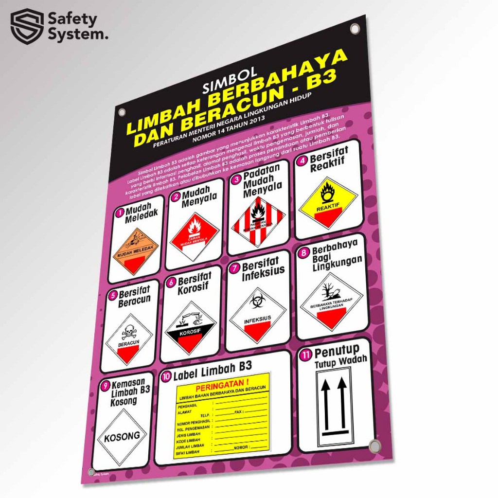 Jual Spanduk Banner Safety K3 Label Simbol Limbah Bahan Beracun dan ...