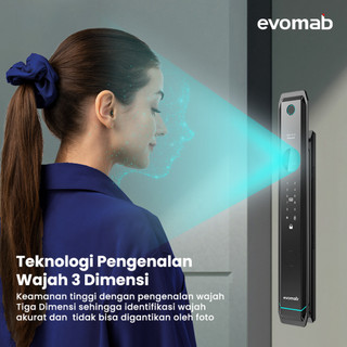 Jual evomab Smart Door Lock Pintu Digital Kamera Face Recognition EDLK ...