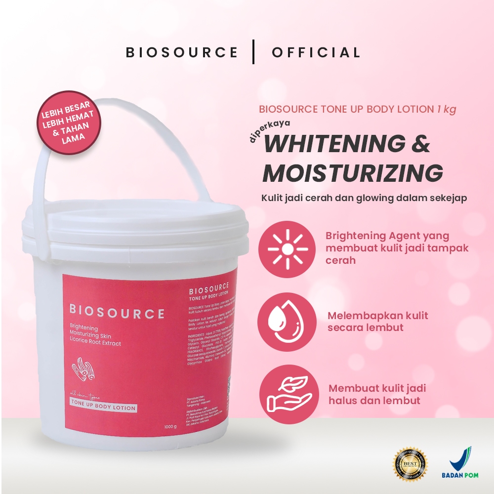 Jual Biosource Cream Tone Up 1KG | Body Lotion Tone Up BPOM |Lotion ...