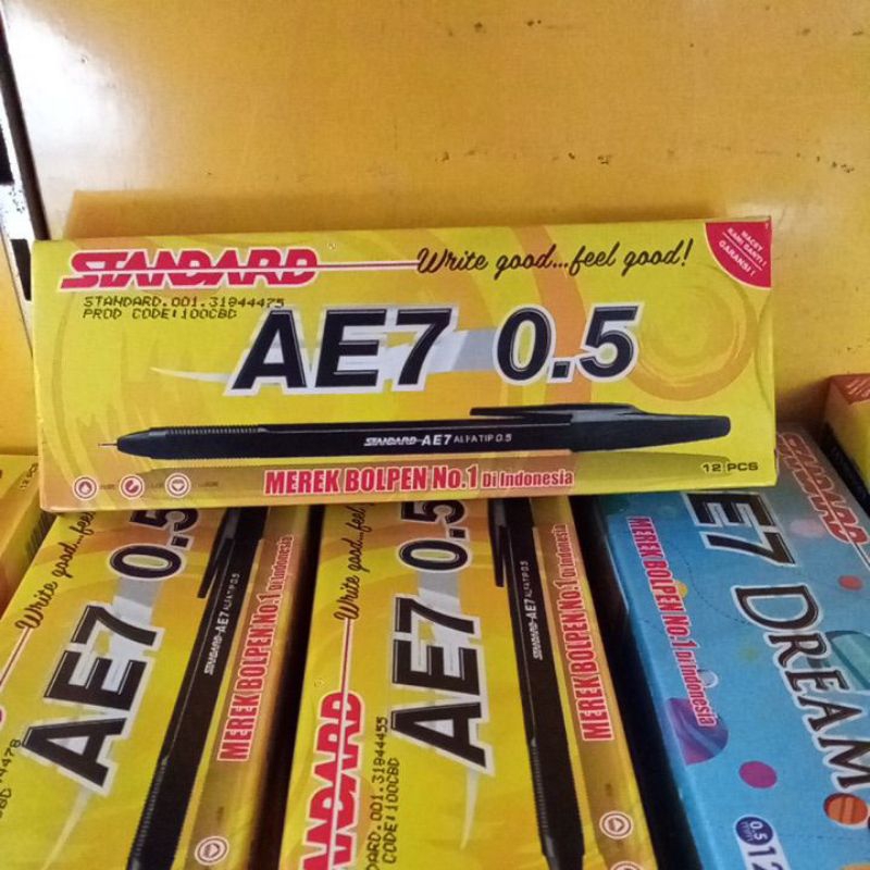 Jual pulpen/bulpen standard Ae7 hitam / merah / biru | Shopee Indonesia