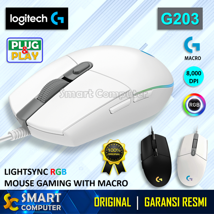 Jual Logitech G203 Lightsync Mouse Gaming Original Garansi Resmi ...