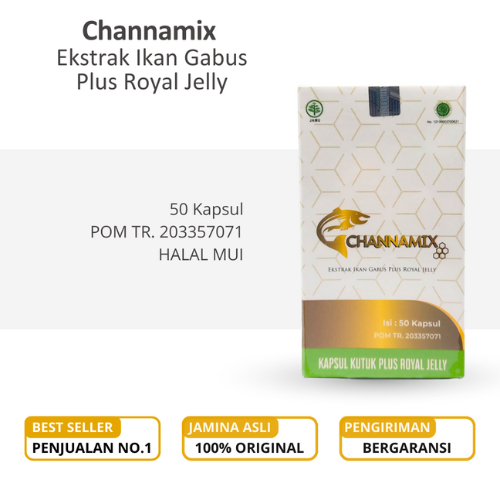 Jual CHANNAMIX Kapsul Ekstrak Ikan Kutuk Gabus Plus Royal Jelly ...