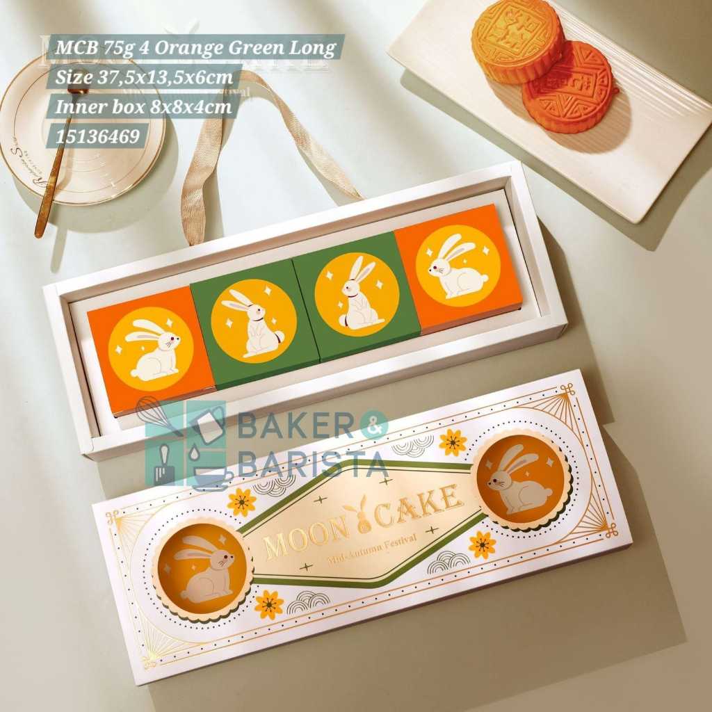Jual Mooncake Box Mcb 75gr 4 Orange Green Long size 37.5x13.5x6cm / Box ...
