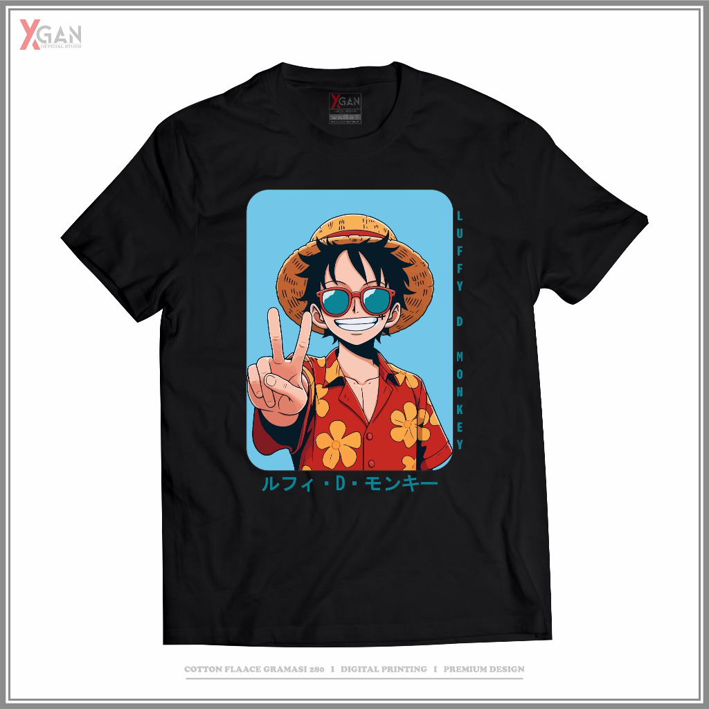 Jual XGAN Baju Monkey D Luffy One Piece OP038X Kaos Anime katun 24s ...