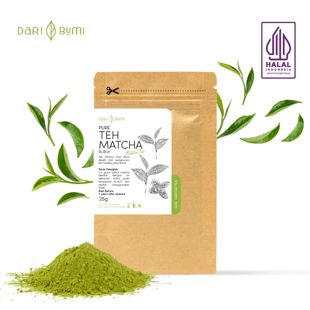 Jual Dari Bumi Teh Matcha Bubuk 25 Gr Asli Matcha Tea Premium | Shopee ...