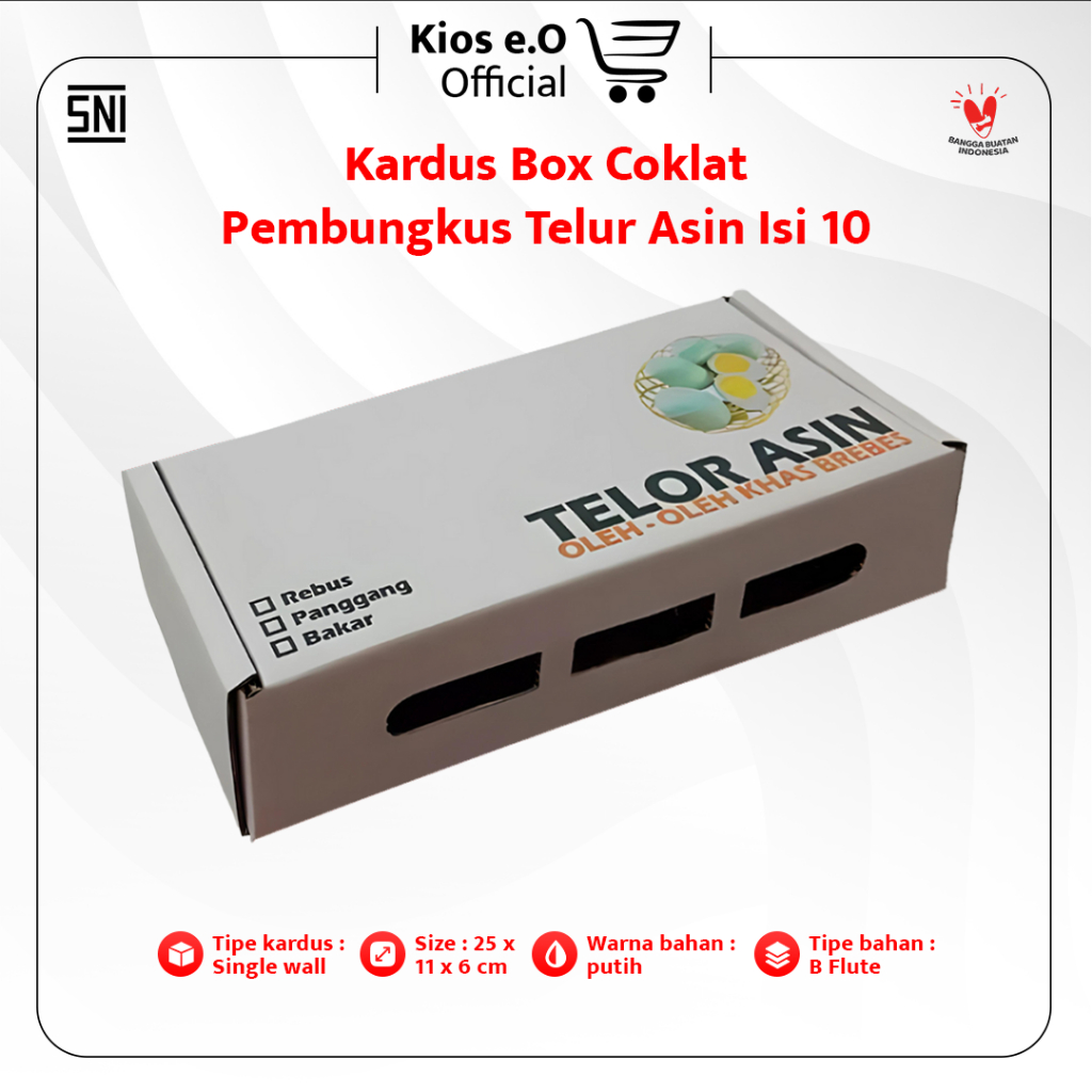 Jual BOX/ KARDUS / DUS TELOR ASIN ISI 10 CETAK SABLON + PARTISI (HARGA ...