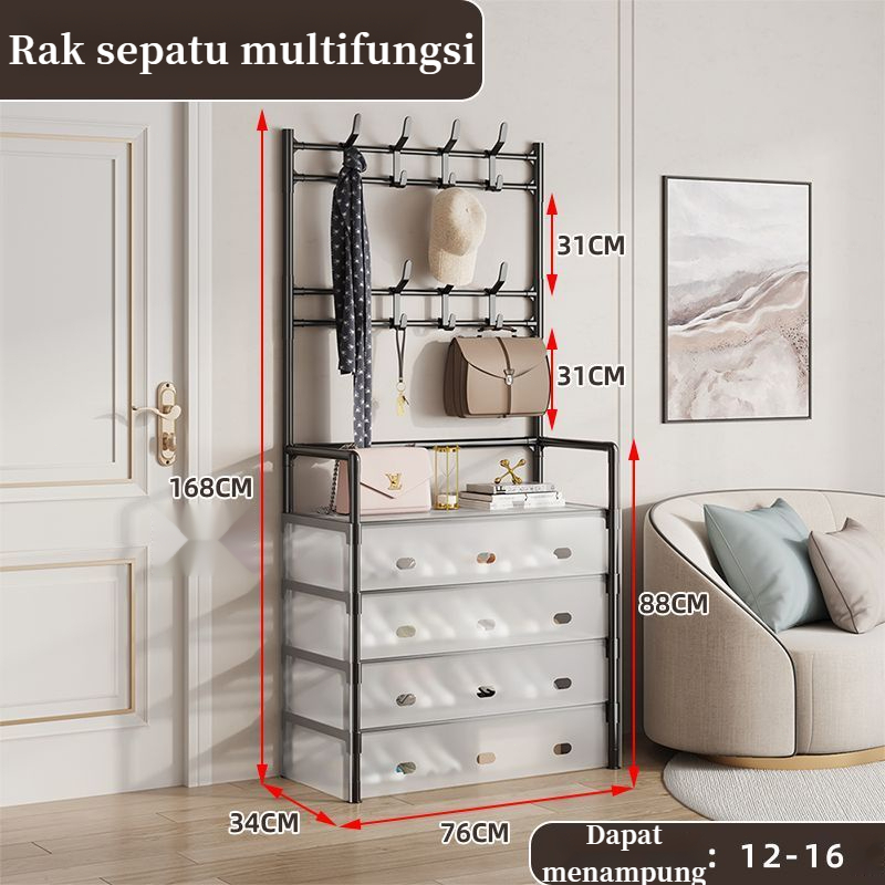 Jual Rak Topi Sepatu/ Rak Sepatu Tahan Debu Serbaguna, Rak Sepatu ...