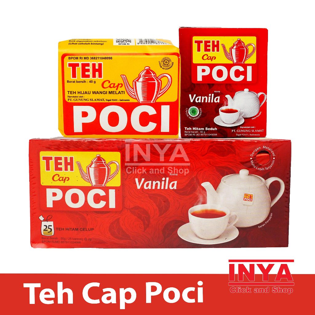 Jual Teh Cap Poci Teh Hijau Wangi Melati Poci Coklat - Daun Teh - Tea ...