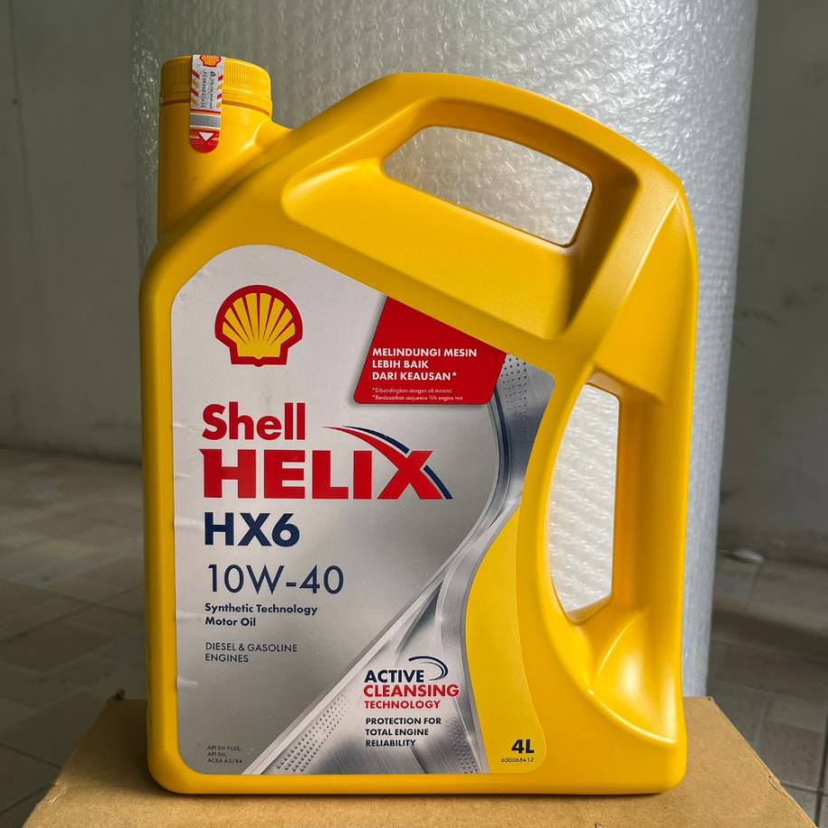 Jual Shell Helix HX6 10W-40 (4L) Oli Mesin Mobil (ORIGINAL) | Shopee ...