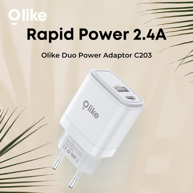 Jual SATUAN / ECERAN Olike C203 Adaptor charger 2.4A Batok Charger Dual ...