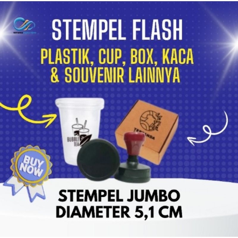 Jual [Promo] Stempel Flash Custom Jumbo Plastik & Cup | Free Desain ...