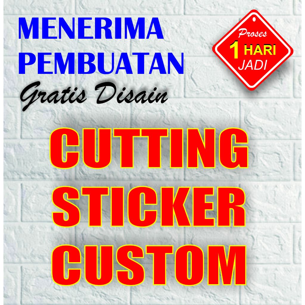 Jual CUTTING STICKER CUSTOM, Gratis Disain, Komunitas, Logo Usaha ...