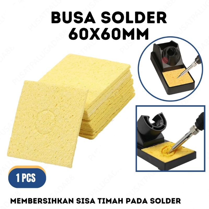 Jual sponge busa pembersih mata solder spon pembersih timah 60x60 tip ...